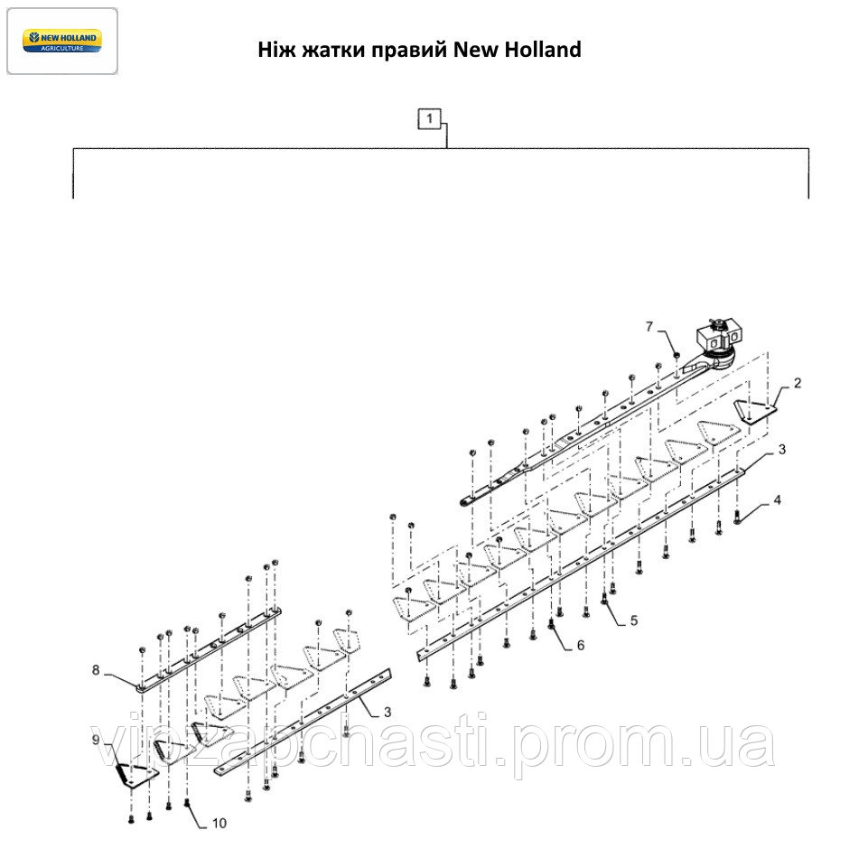 Купить Сегмент ножа жатки Tamahawk, New Holland 740CF/3020, 87470188 ...